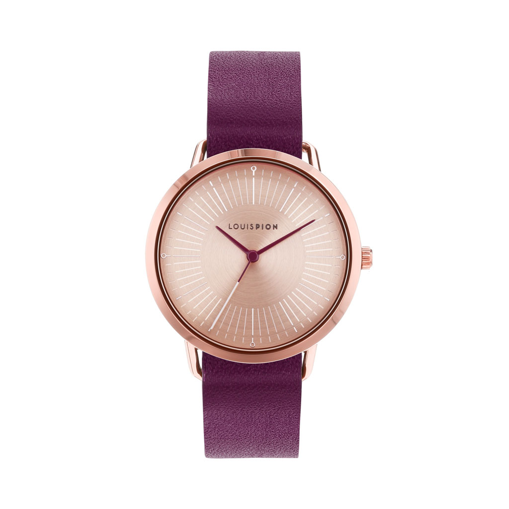montre bracelet double tour cuir louis pion